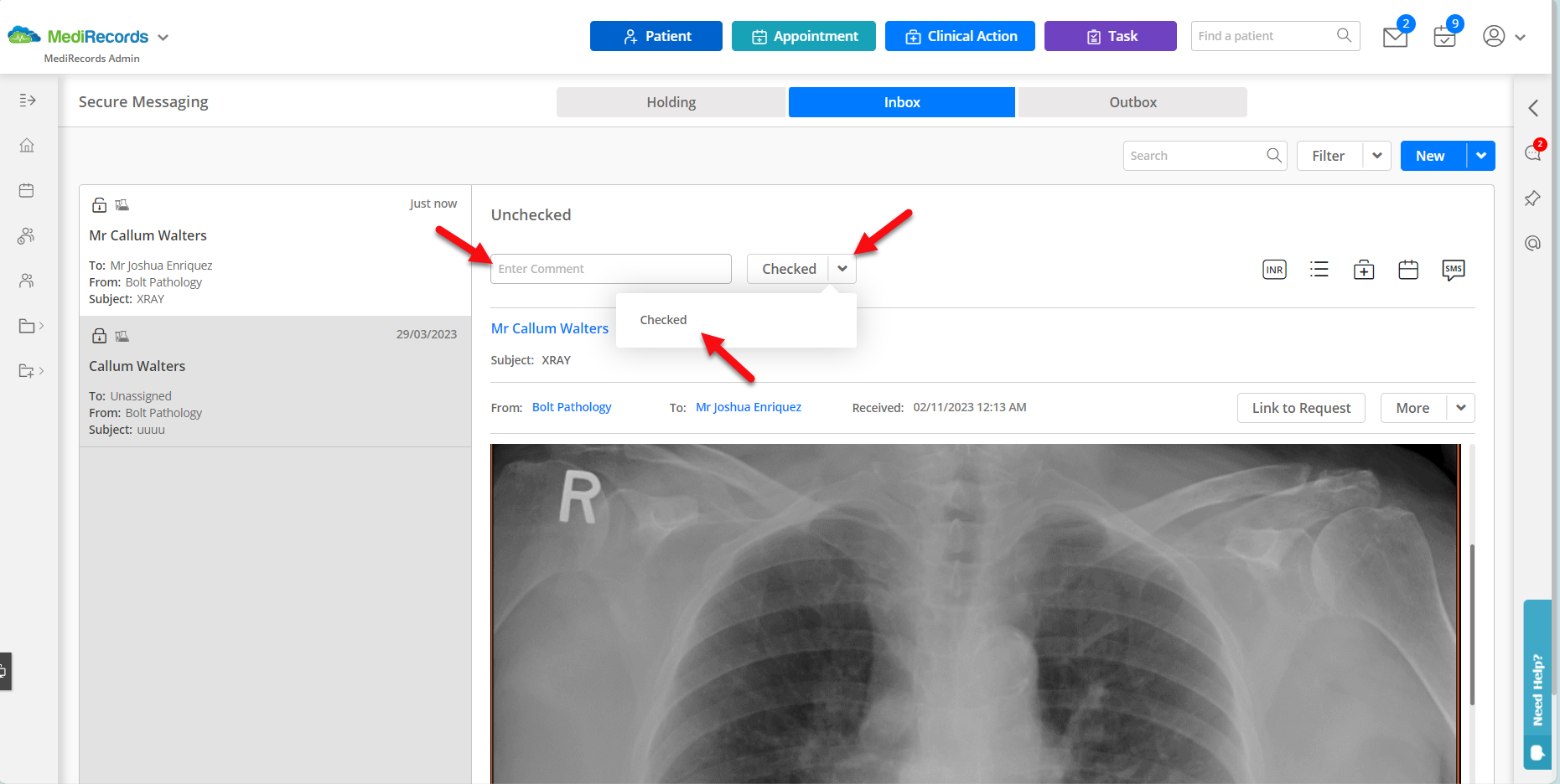 Investigation Results - Pathology & Radiology – Knowledge Base