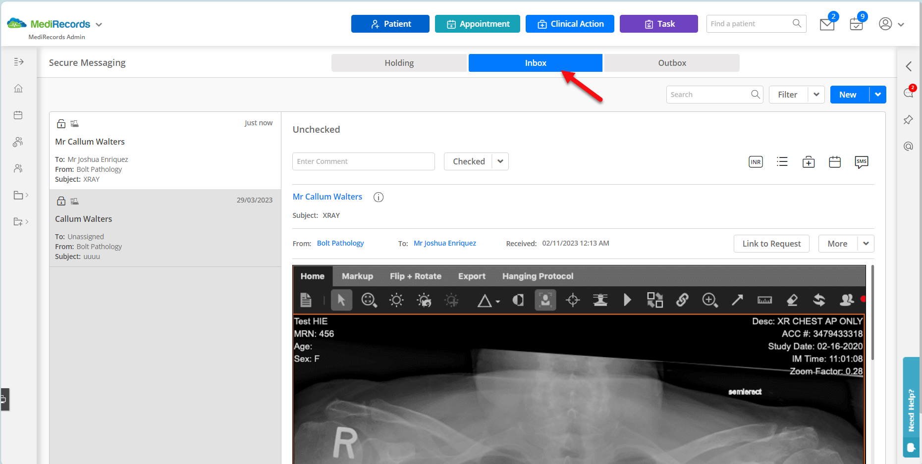Investigation Results - Pathology & Radiology – Knowledge Base