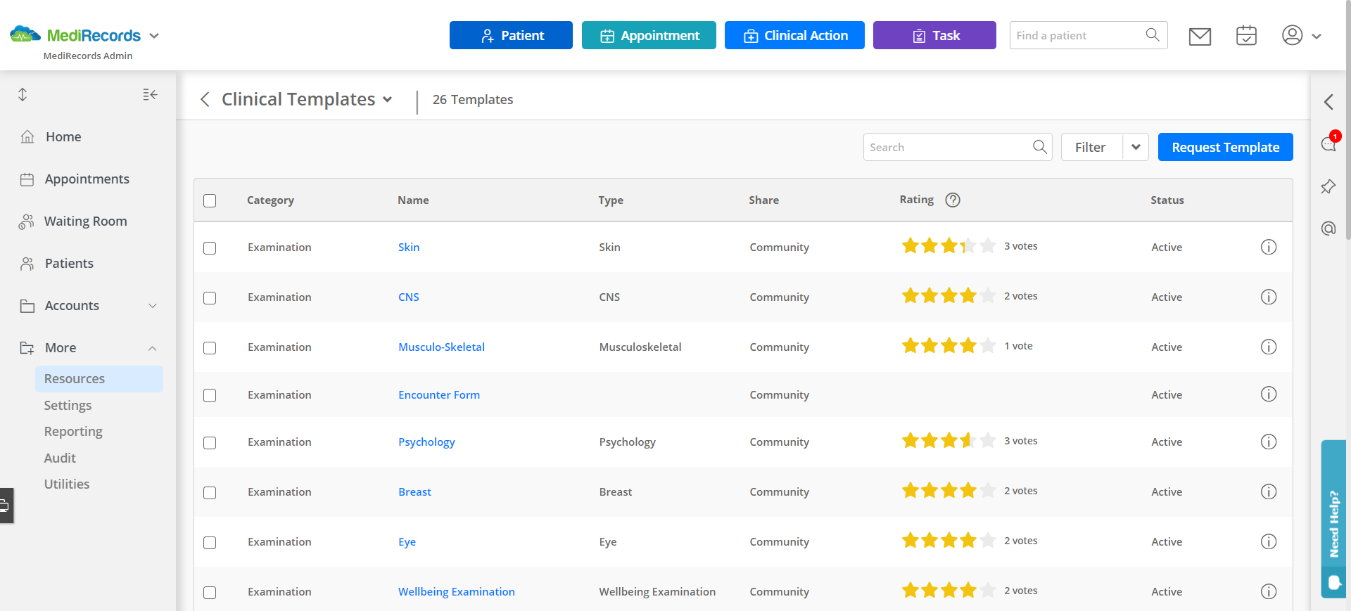 Clinical Templates: Examinations, Health Assessments, & Reviews ...