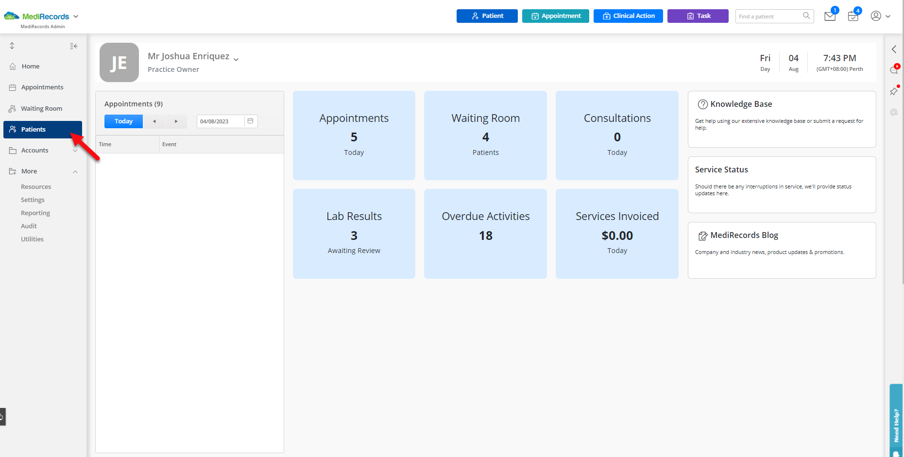 Activities - Tasks, Clinical Actions, and Work Lists – Knowledge Base
