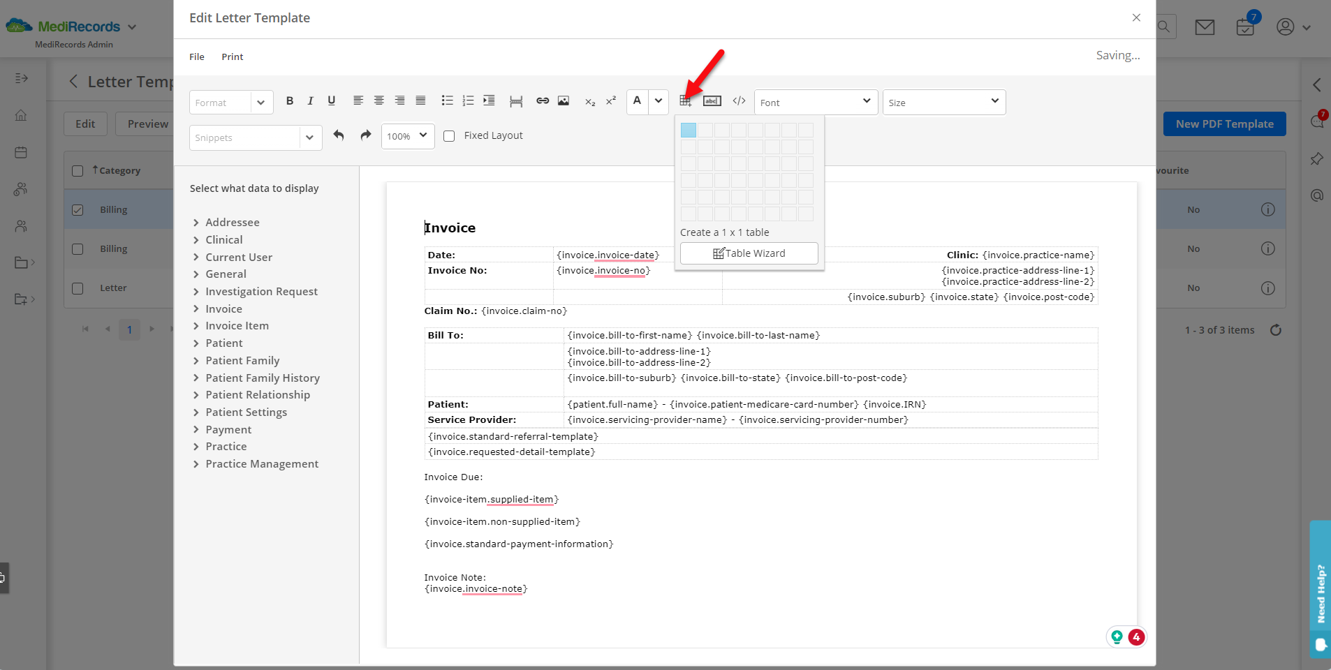 Invoice Template Management – Knowledge Base