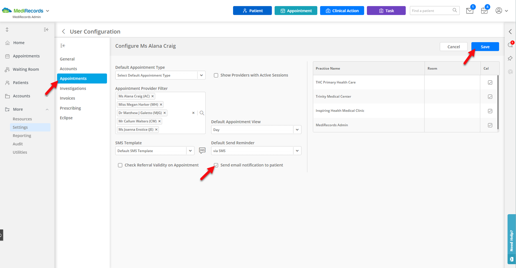 Appointment Reminders & Confirmations - Email – Knowledge Base