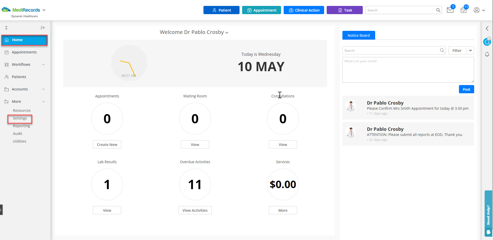 Appointment Settings: Practice & Provider Configuration – Knowledge Base