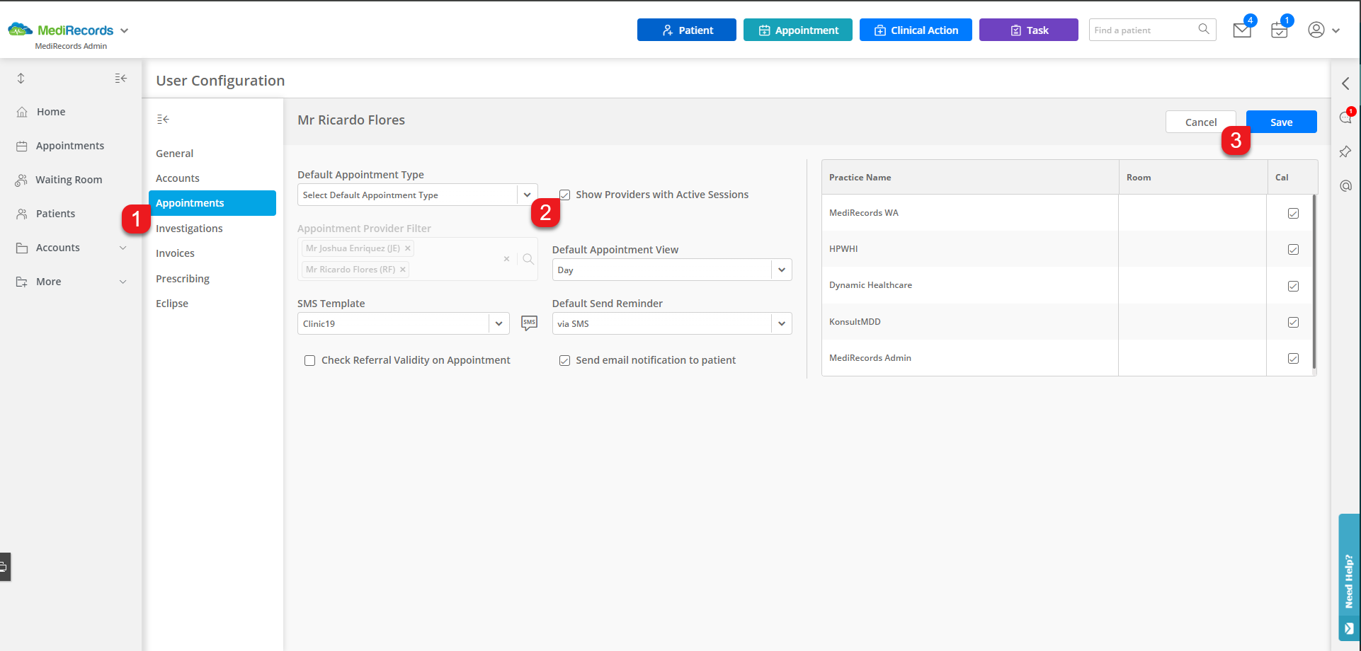 Appointment Settings: Practice & Provider Configuration – Knowledge Base