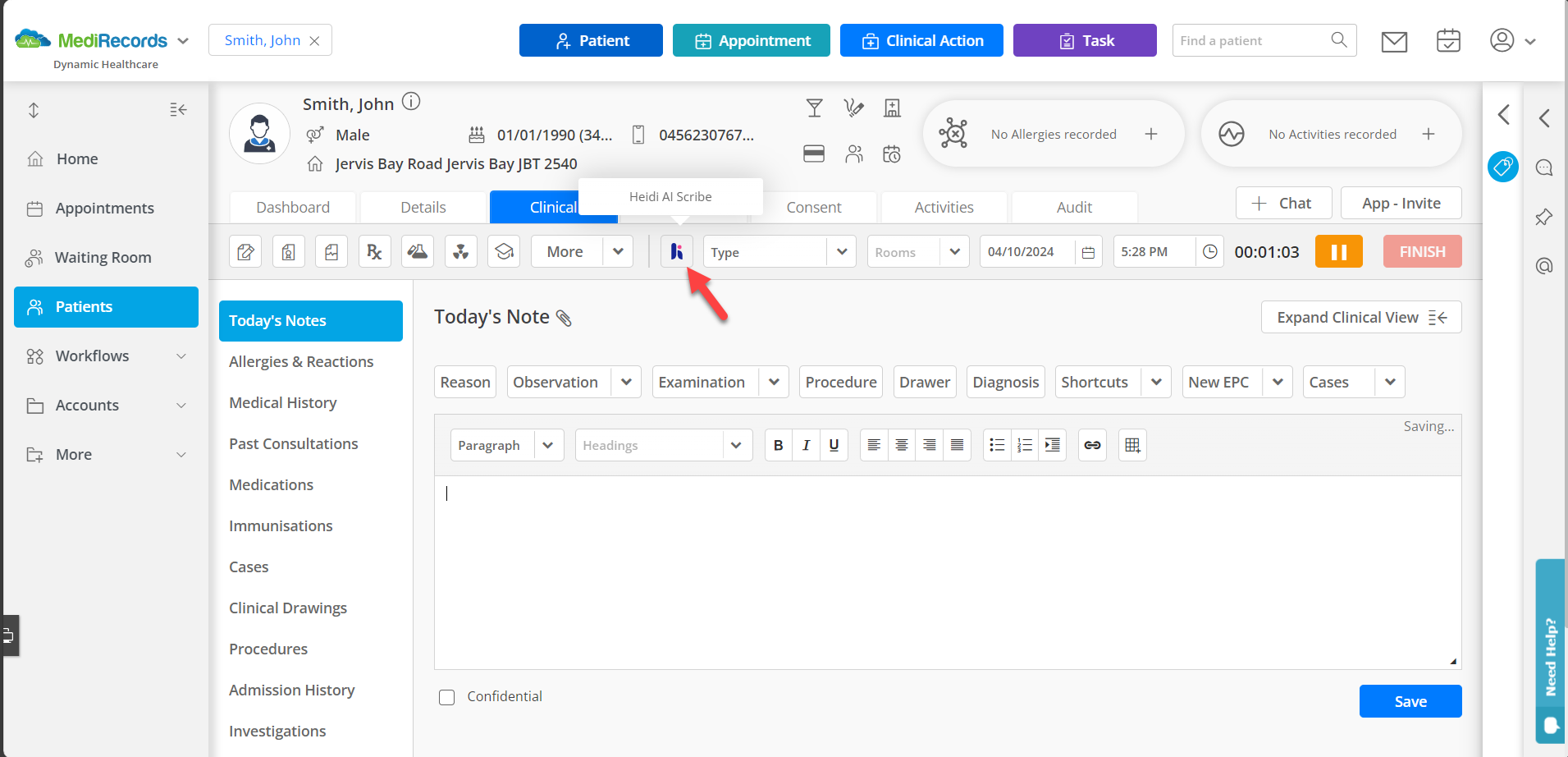 Heidi AI Scribe: Configuration & Quick Guide – Knowledge Base