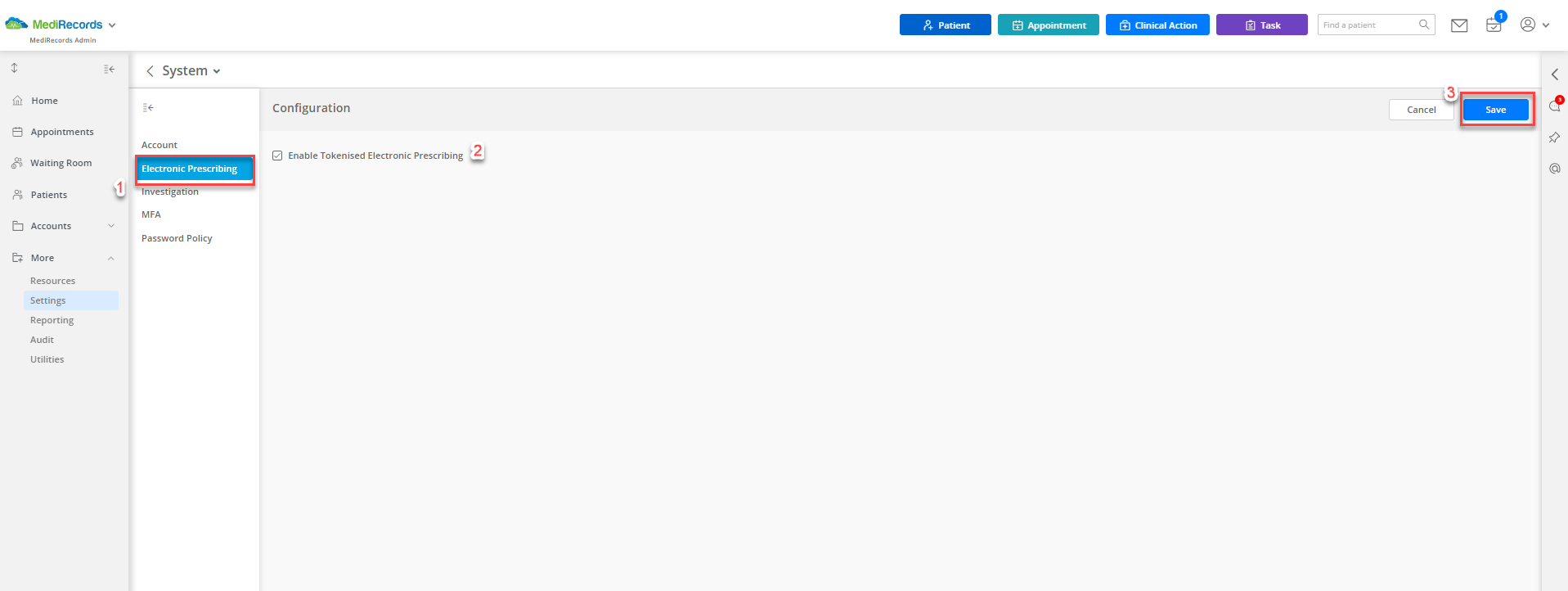 eRx & Electronic Prescribing: Configuration – Knowledge Base