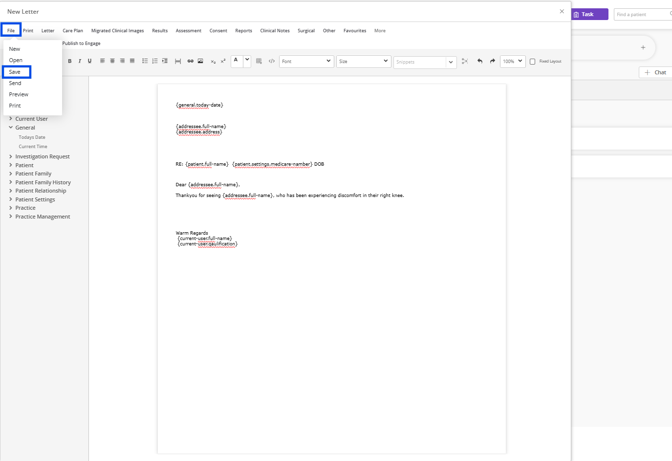 Letter Templates – Knowledge Base