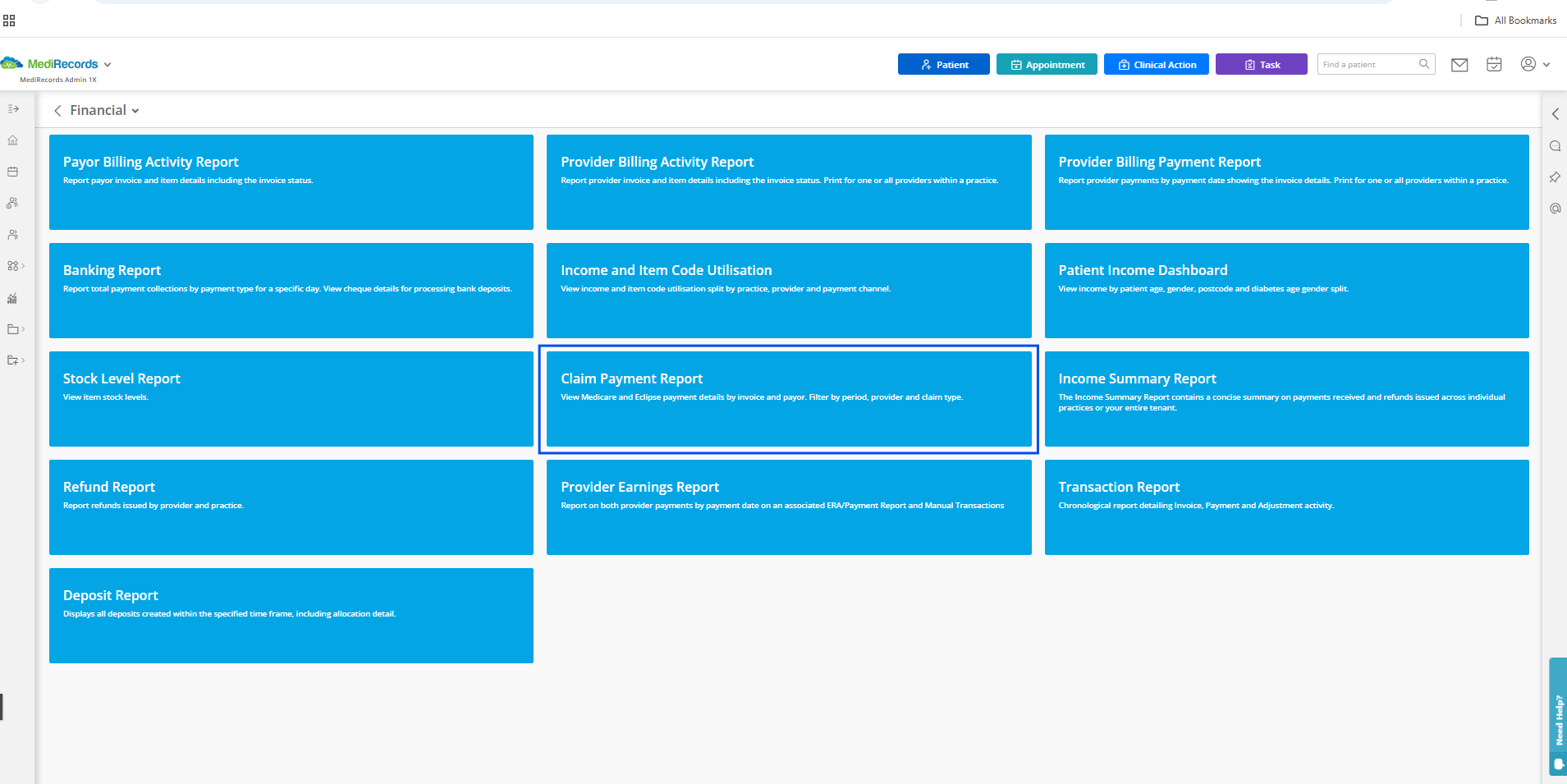 Claim Payment Report – Knowledge Base