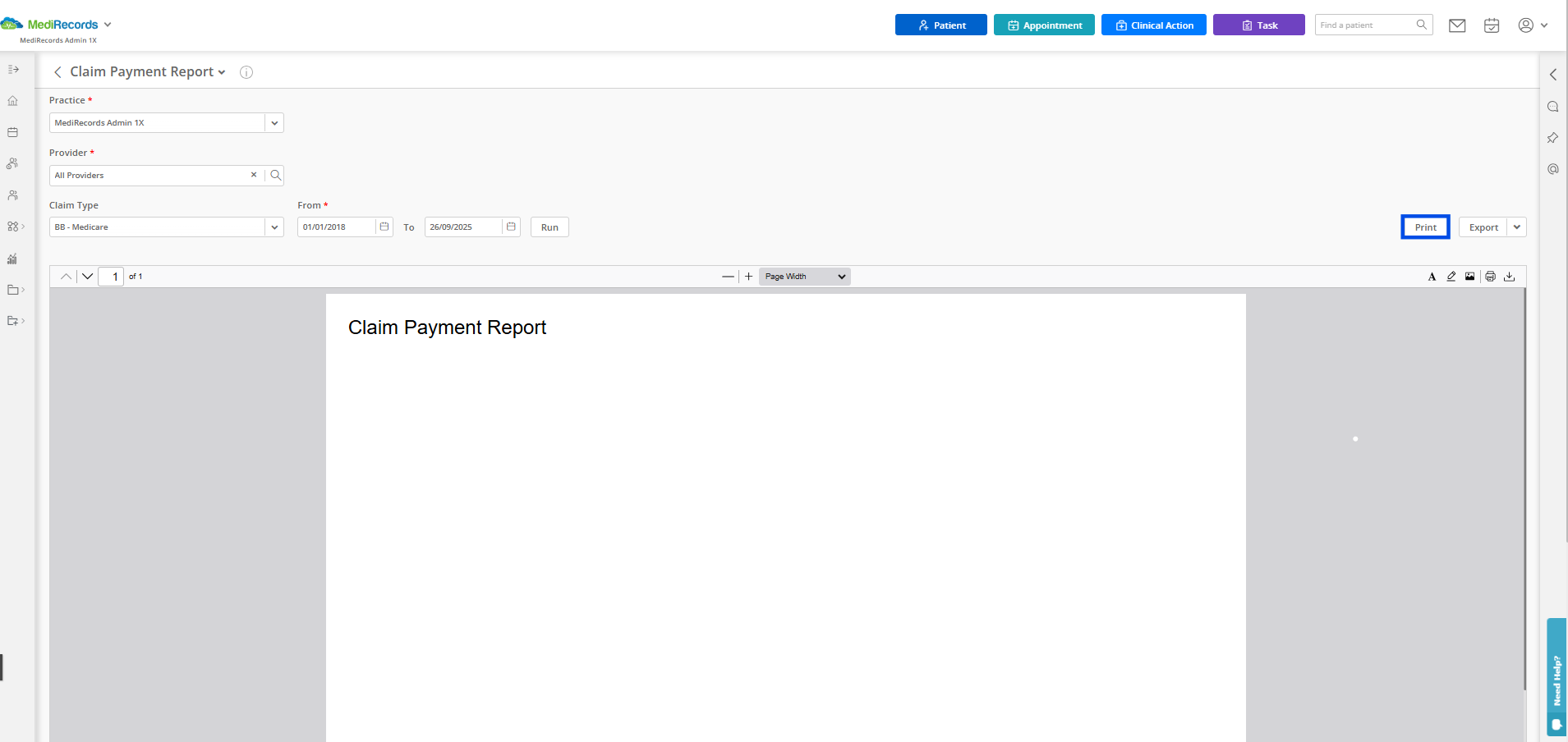 Claim Payment Report – Knowledge Base