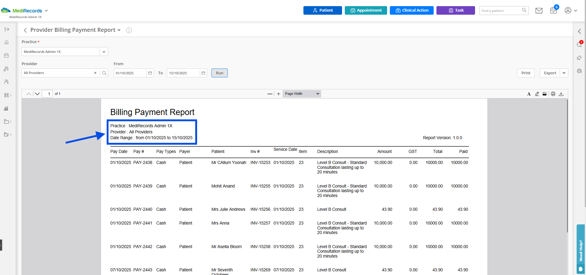 Provider Billing Payment Report – Knowledge Base