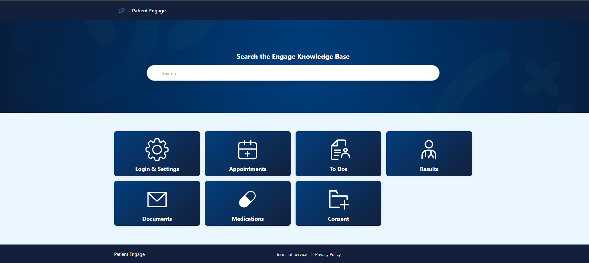Assisting Patients with Engage – Knowledge Base