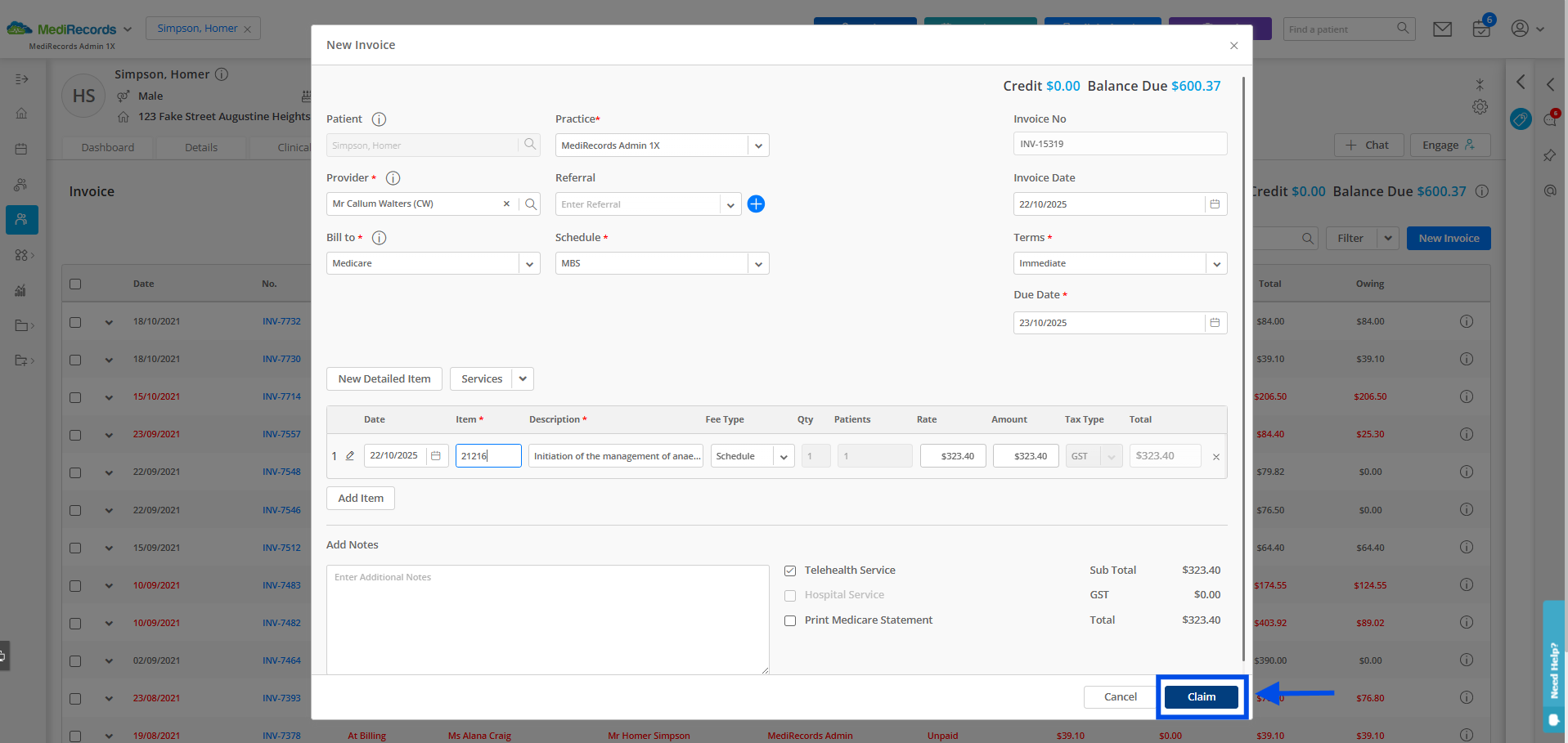Anaesthetic Services Billing: Quick Guide – Knowledge Base