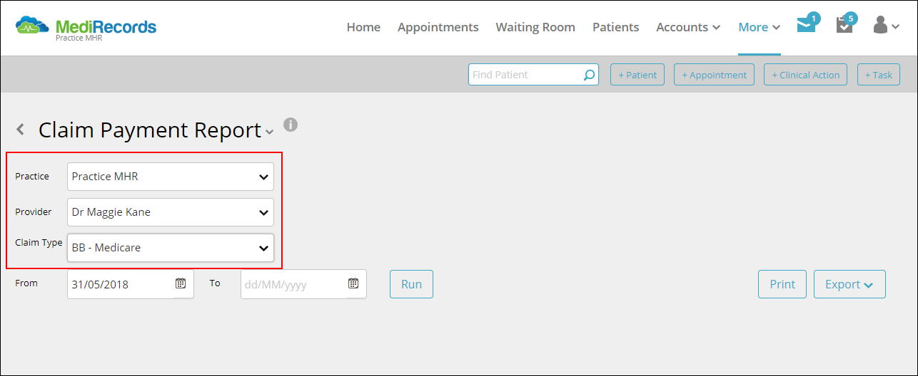 Claim Payment Report – MediRecords Knowledge Base