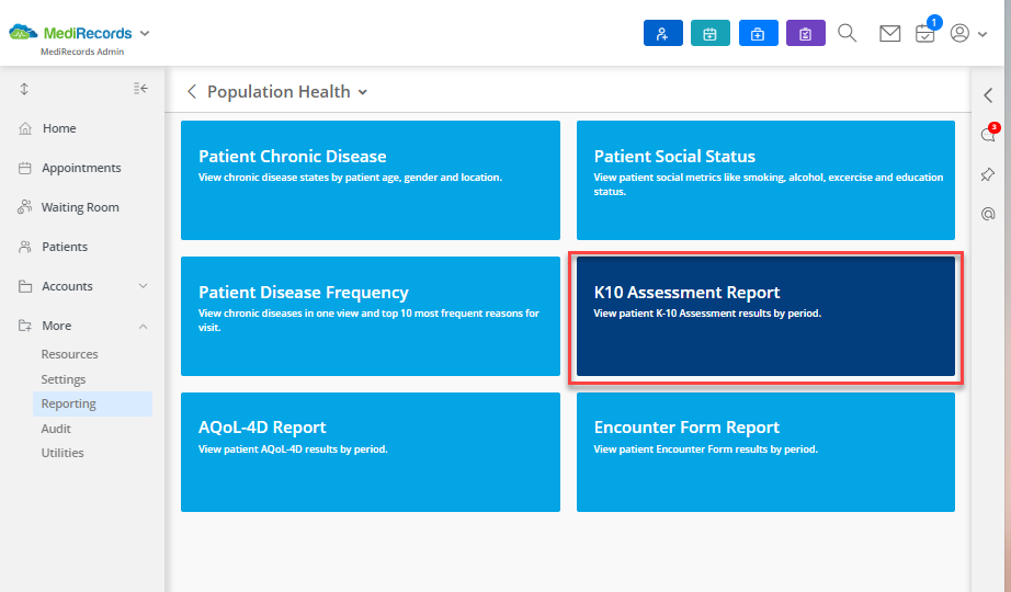 K10 Assessment Report – Knowledge Base