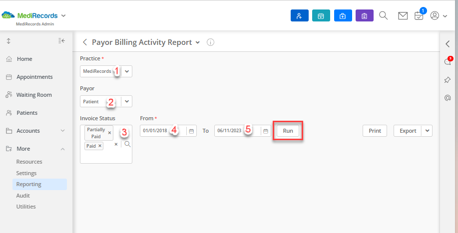 Payor Billing Activity Report – Knowledge Base