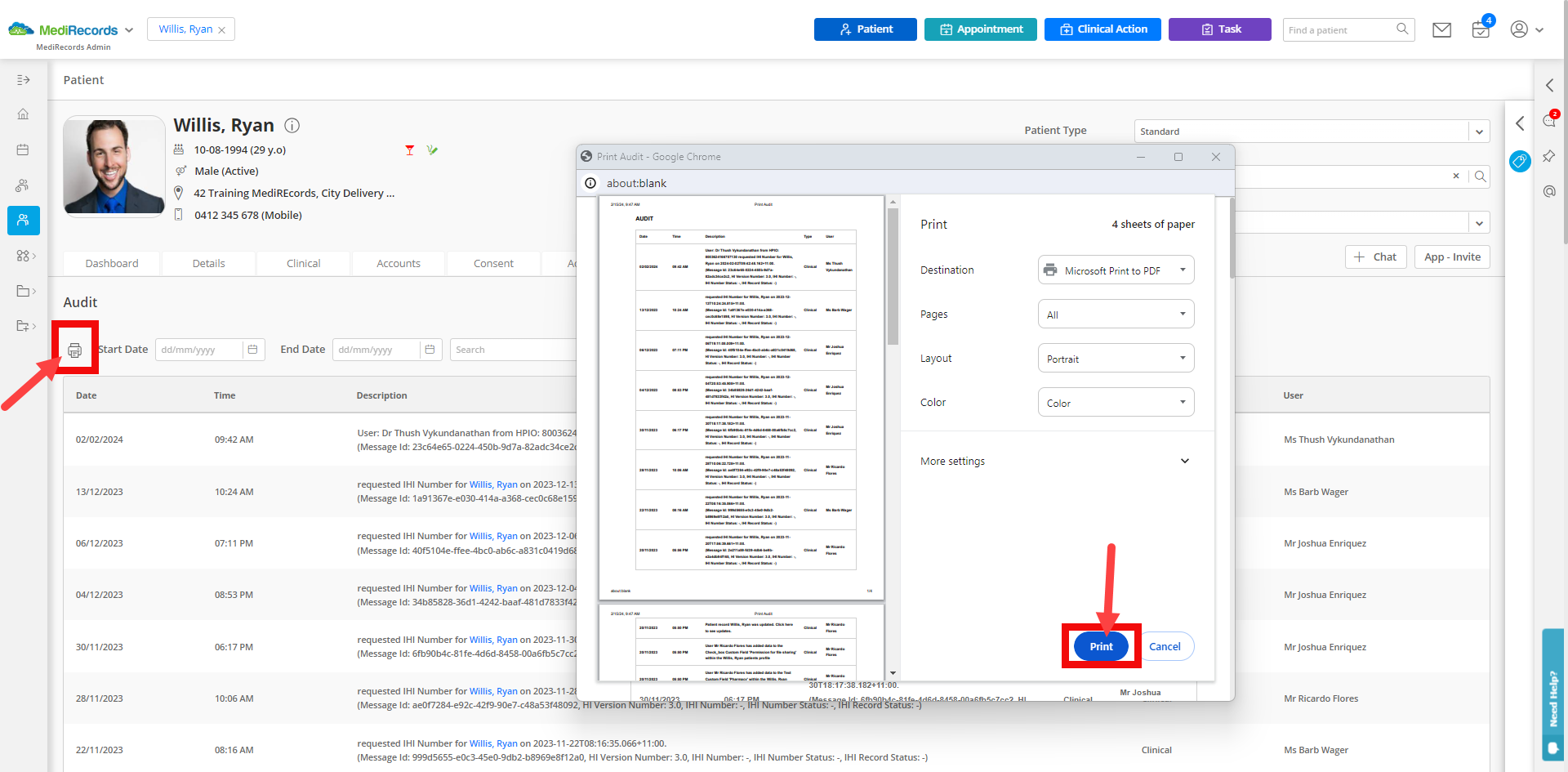 Patient Audit – Knowledge Base