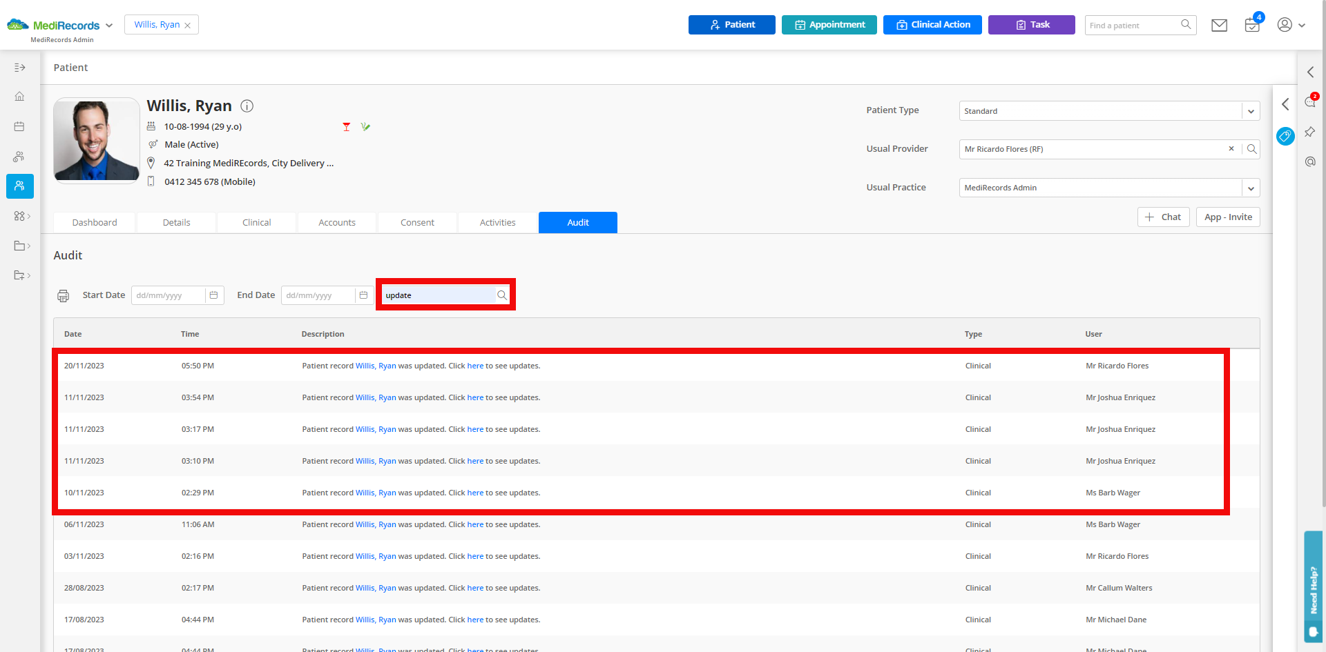 Patient Audit – Knowledge Base
